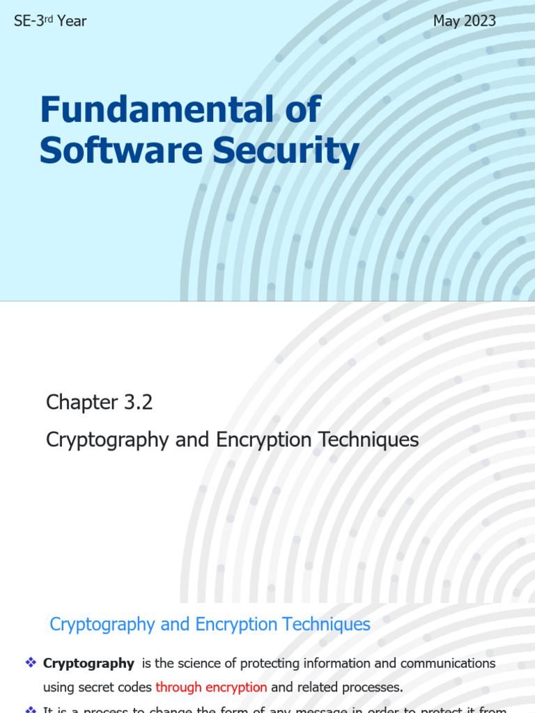 Chapter-3.2 Cryptography and Encryption Techniques | PDF | Cryptography | Public Key Cryptography