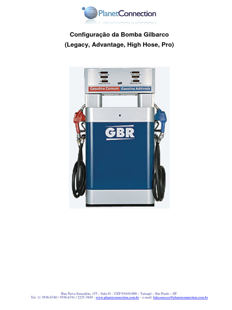 Configuração Da Bomba Gilbarco (Legacy, Advantage, High Hose, Pro ...