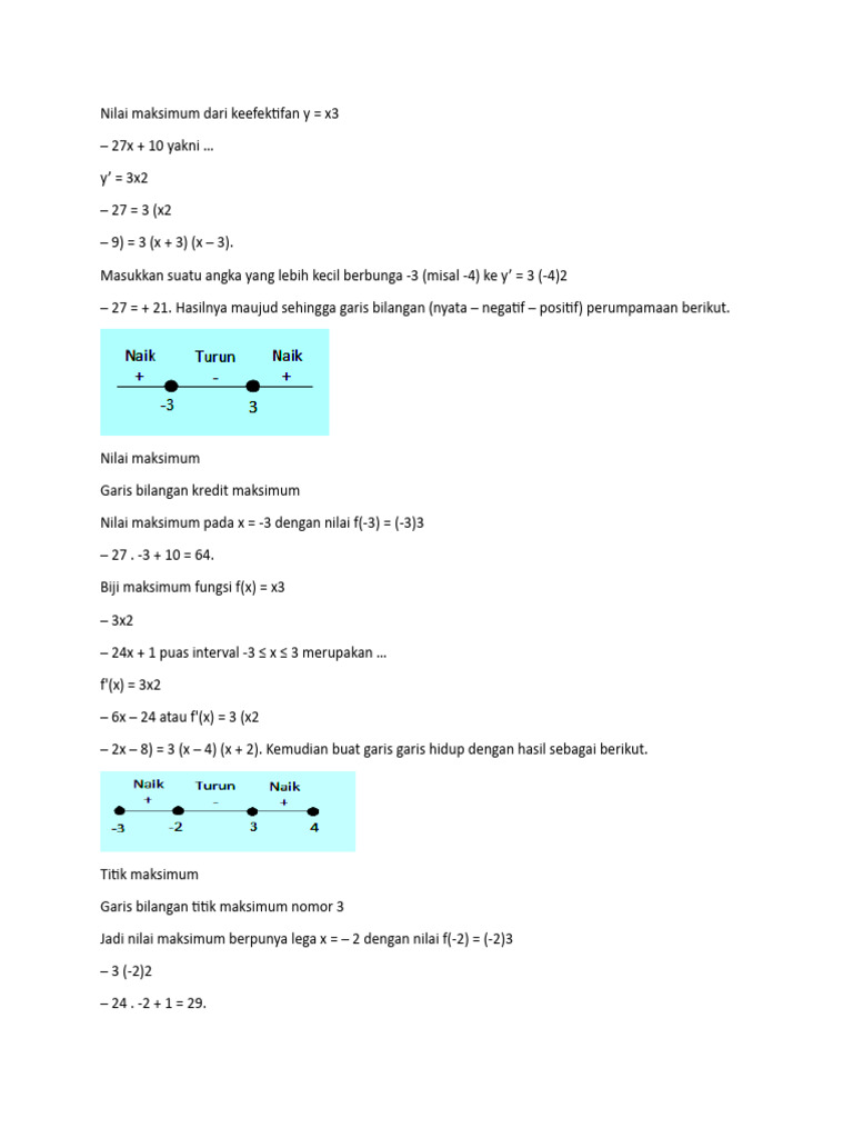 Latihan Nilai Maksimum Dan Minimum | PDF