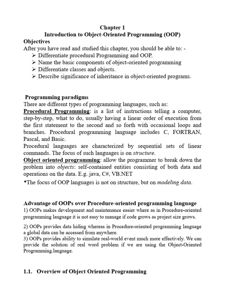 Java Pdf Object Oriented Programming Programming