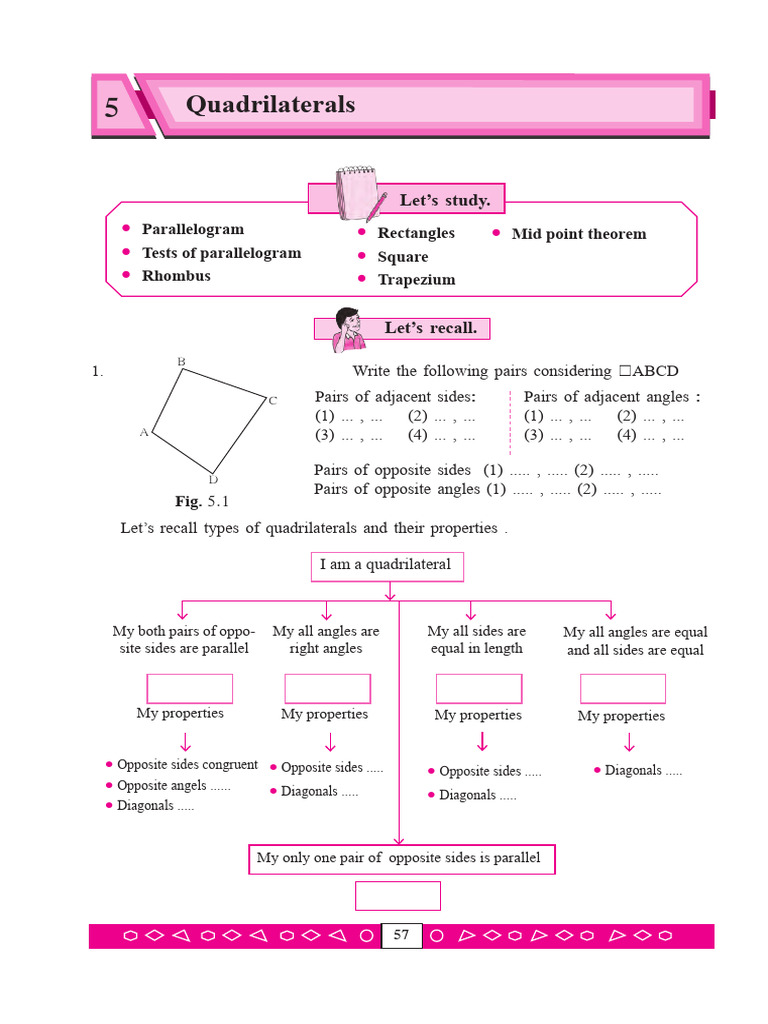 Quadrilaterals Imp Questions | PDF | Rectangle | Perpendicular