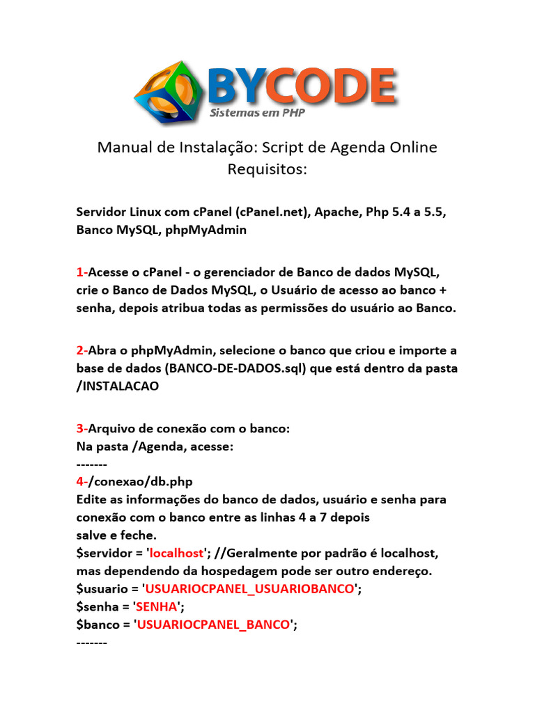 Manual de Instalação | PDF