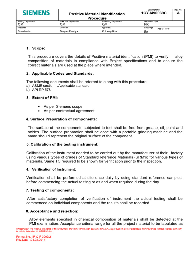 PMI Procedure for Quality Assurance | PDF | Verification And Validation