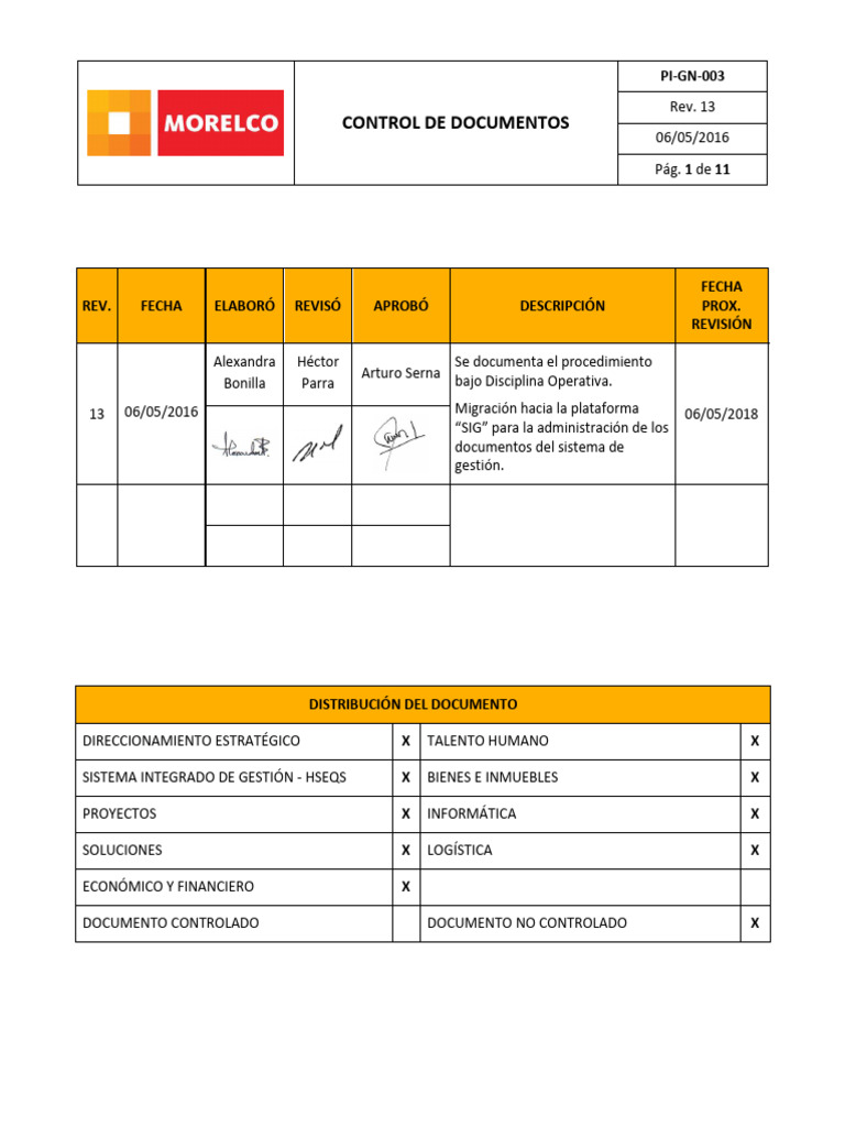 PI-GN-003 Control de Documentos | PDF | Servidor (Computación) | Logística