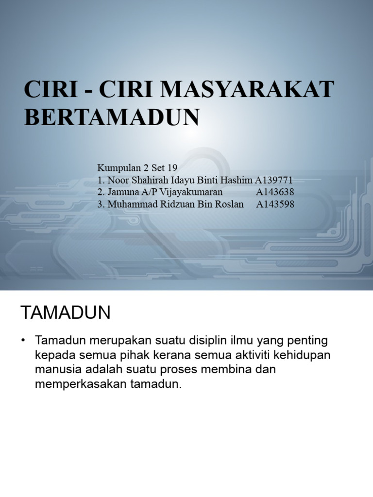 CIRI2 Tamadun | PDF