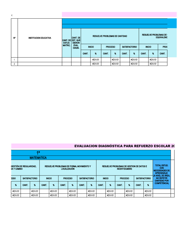 CONSOLIDADO DE EVAL. DIAGN. 2023 PRIM | PDF | Evaluación