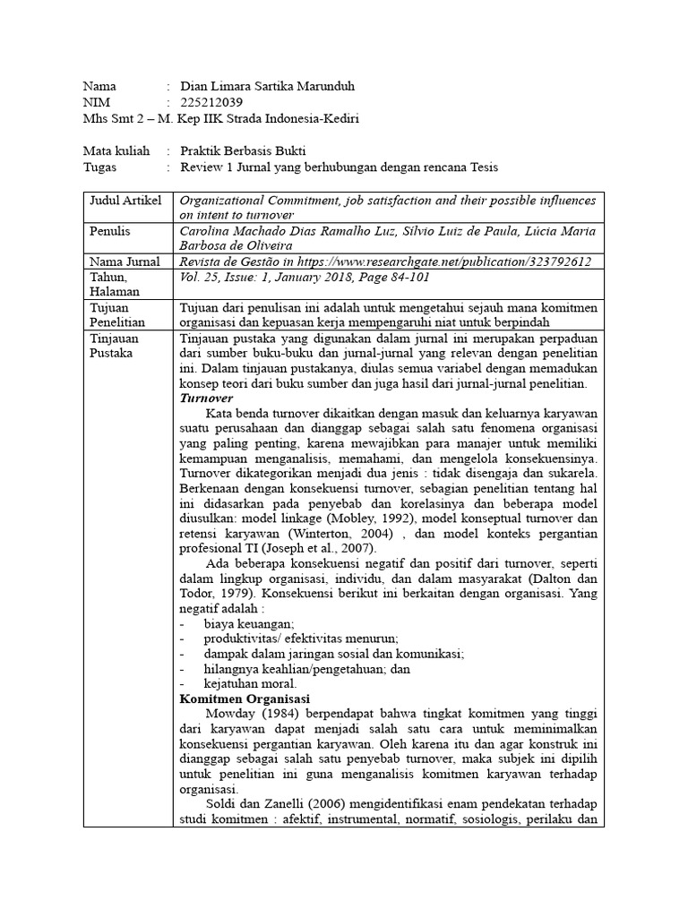 Tugas Review Jurnal Dian LSM | PDF | Karier & Perkembangan | Sains & Matematika