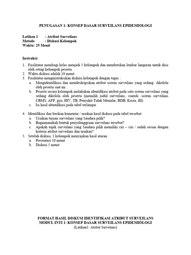 Atribut Surveilans Epidemiologi AFP | PDF