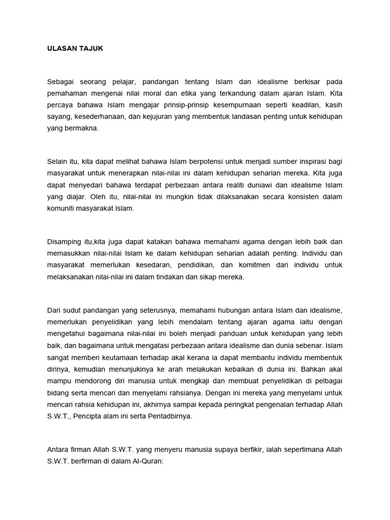 Ulasan Tajuk | PDF | Karier & Perkembangan