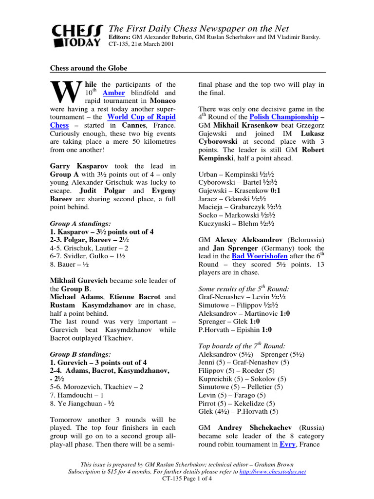 7 - Chess Around The Globe | PDF