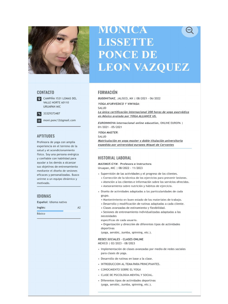 CV Monica Ponce | PDF