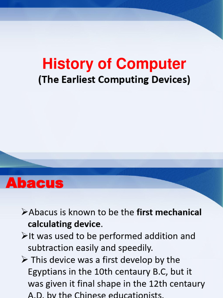 IS 101 4 History of Computers | PDF | Computer Engineering | Mathematics