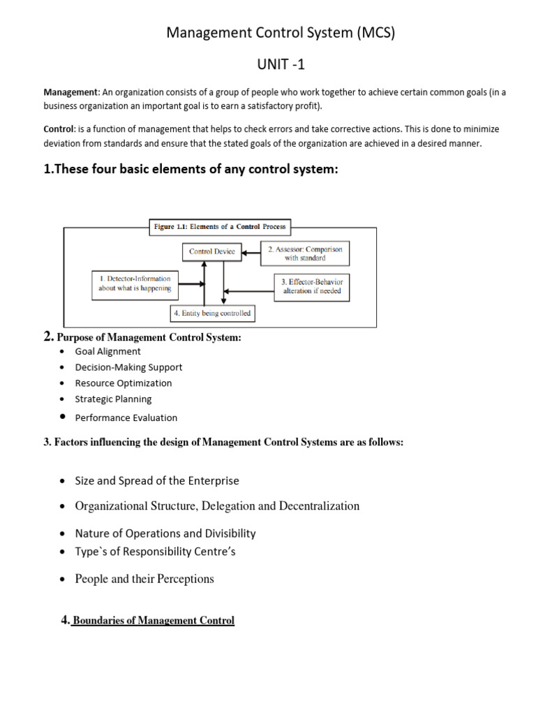 Management Control System | PDF Management Control System | PDF