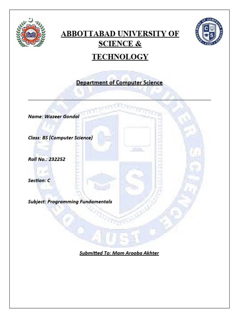 Abbottabad University of Science | PDF | Namespace | Computer Science