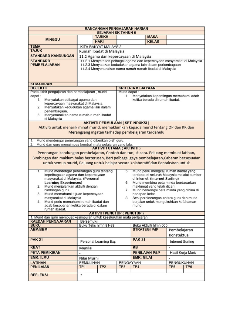 Minggu 21 Sejarah SK Tahun 6 2022 by Cikgu Gorgeous | PDF