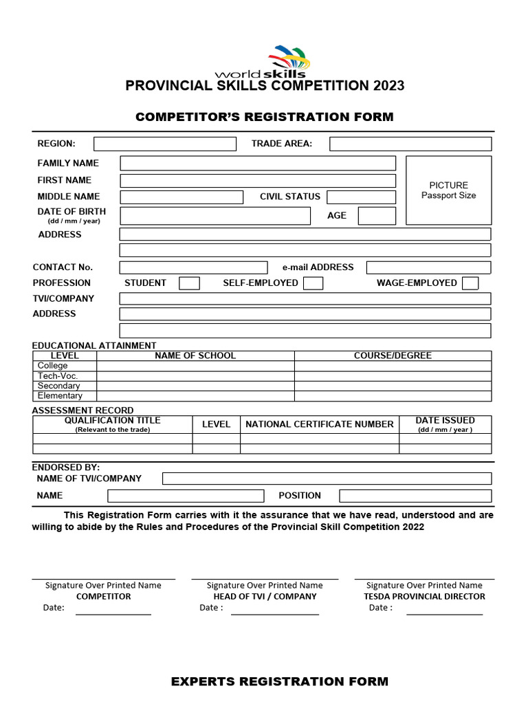 Registration Form PSC 2020new | PDF