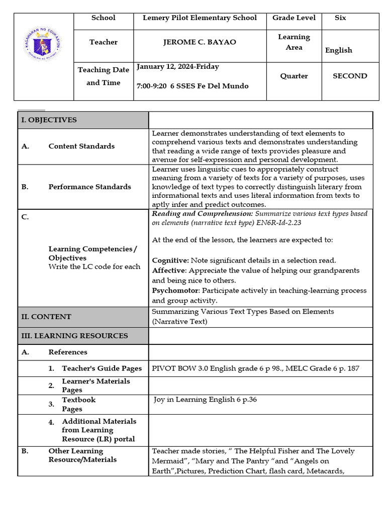 Sample Catch Up Fridays | PDF | Learning | Grandparent