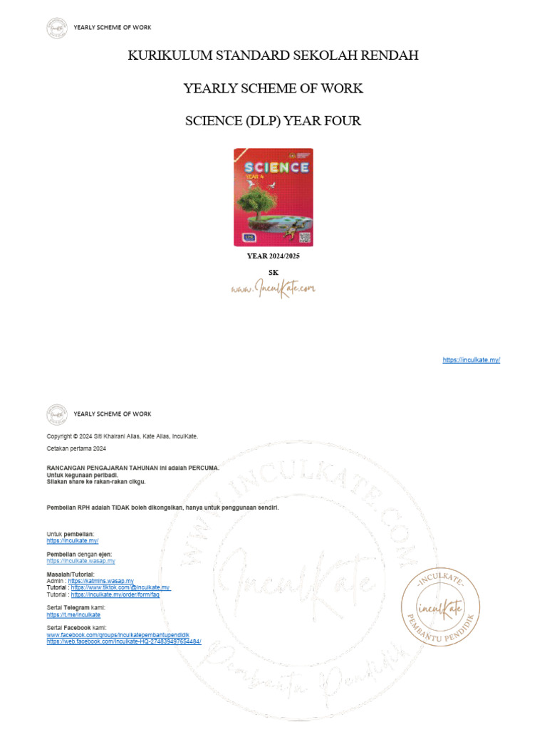 RPT Science DLP Y4 2024-2025 | PDF | Computers