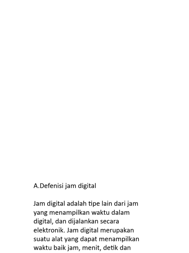 Jam Digital | PDF | Teknologi & Rekayasa