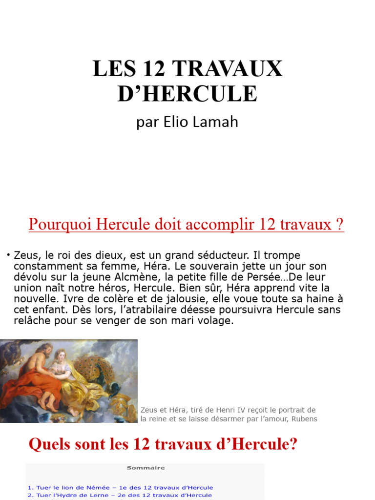 Les 12 Travaux d'Hercule Copy | PDF | Héra