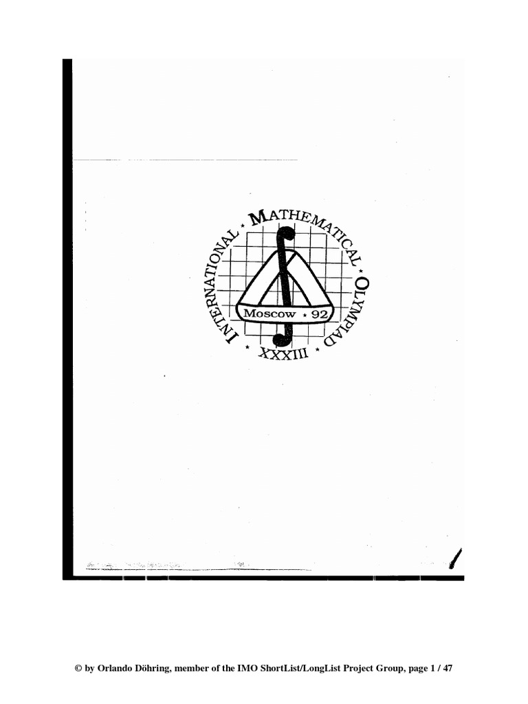 IMO ShortList/LongList Overview | PDF