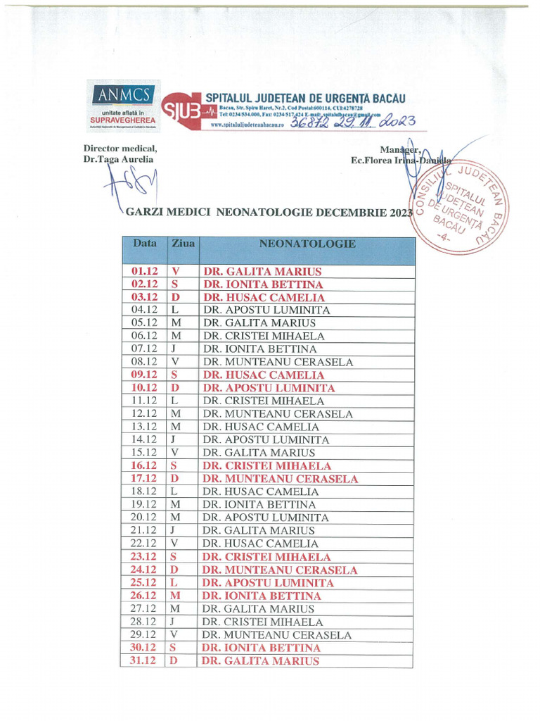 Garzi Medici Luna Decembrie 2023 | PDF