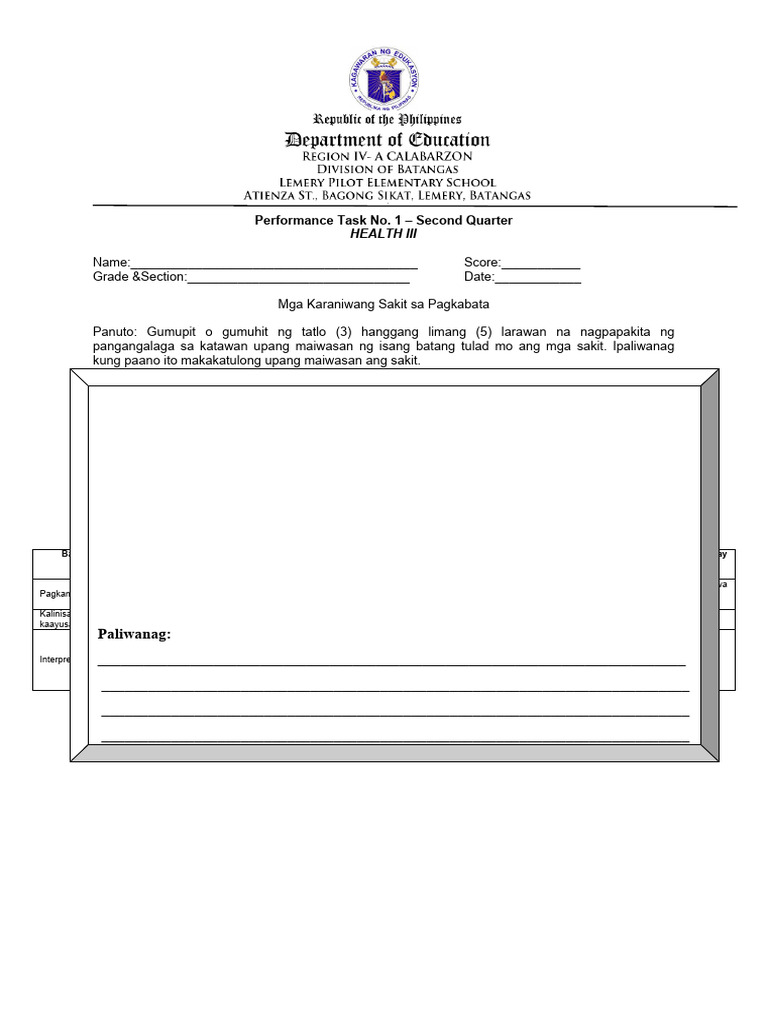 MAPEH-Performance Task-Q2 | PDF