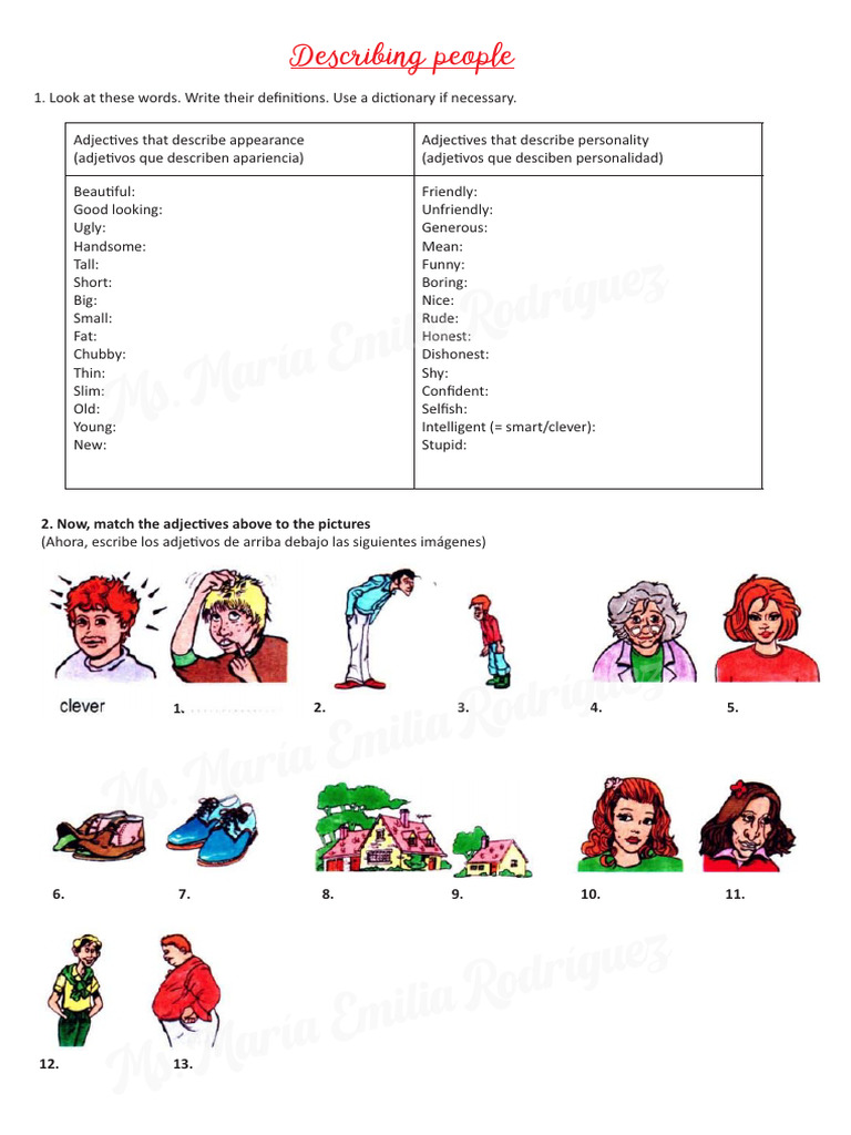 10 ADJECTIVES | PDF | The Simpsons | Television Series Created