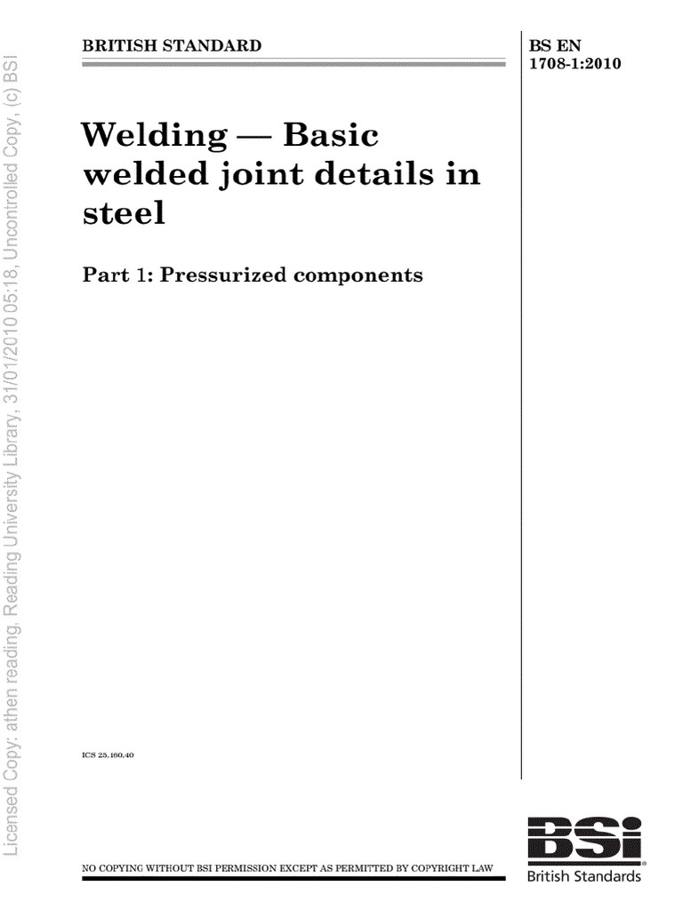 BS En1708 1 2010 | PDF
