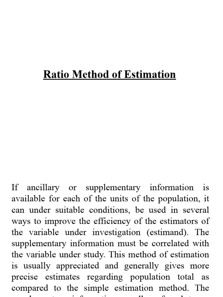 RatioandRegressionMethodofEstimation Lecture7 10 | Download Free PDF | Estimator | Regression ...