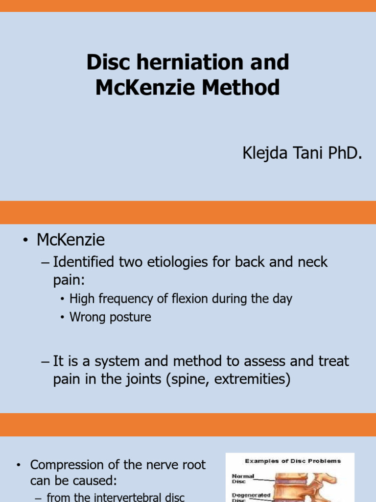 Disc Herniation and McKenzie Method | PDF