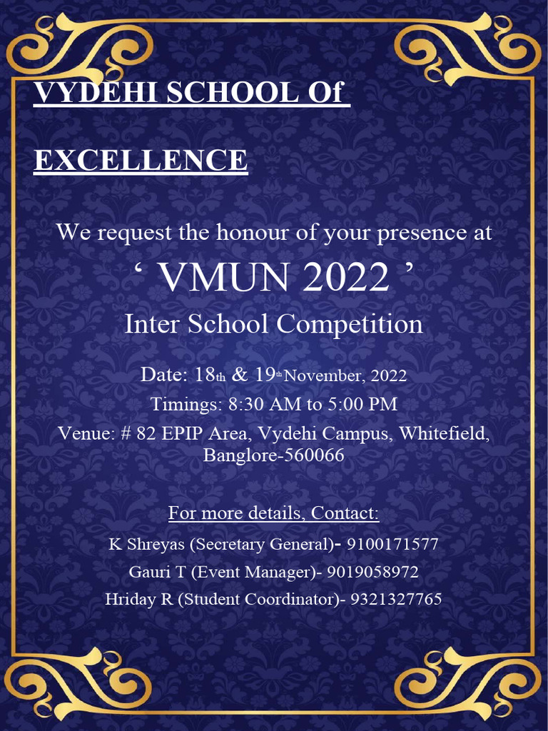 Vmun Invite-1 | PDF