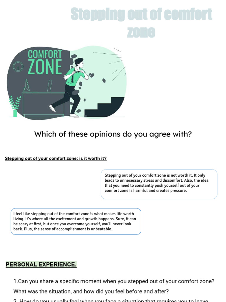Stepping out of comfort zone | PDF