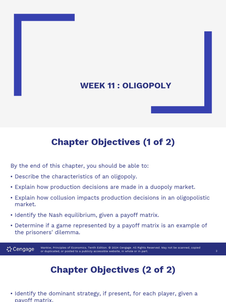 Week 11 - OLIGOPOLY - FR - Gasal 2023 - STUDENT | PDF