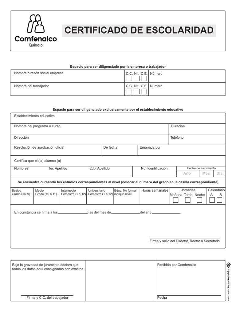 Certificado de Escolaridad | PDF