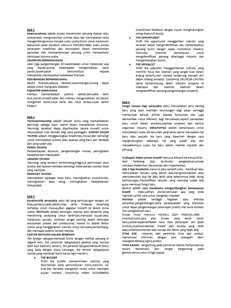 rangkuman uts techno | PDF