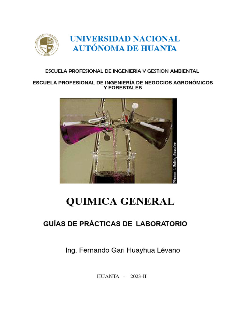 Guías de Prácticas de Laboratorio - Química General | Descargar gratis PDF | Reacciones químicas ...