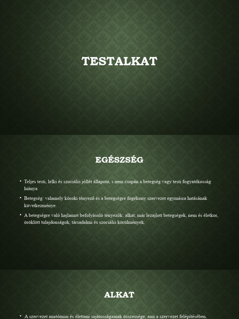 Testalkat Megfigyelése | PDF