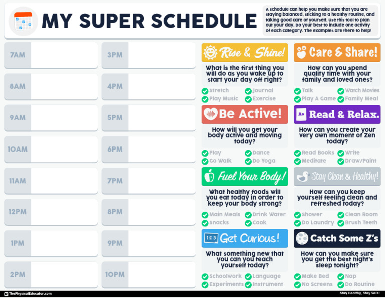 Super Schedule Sheet | PDF