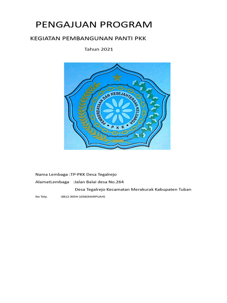 Proposal Pengajuan Program | PDF