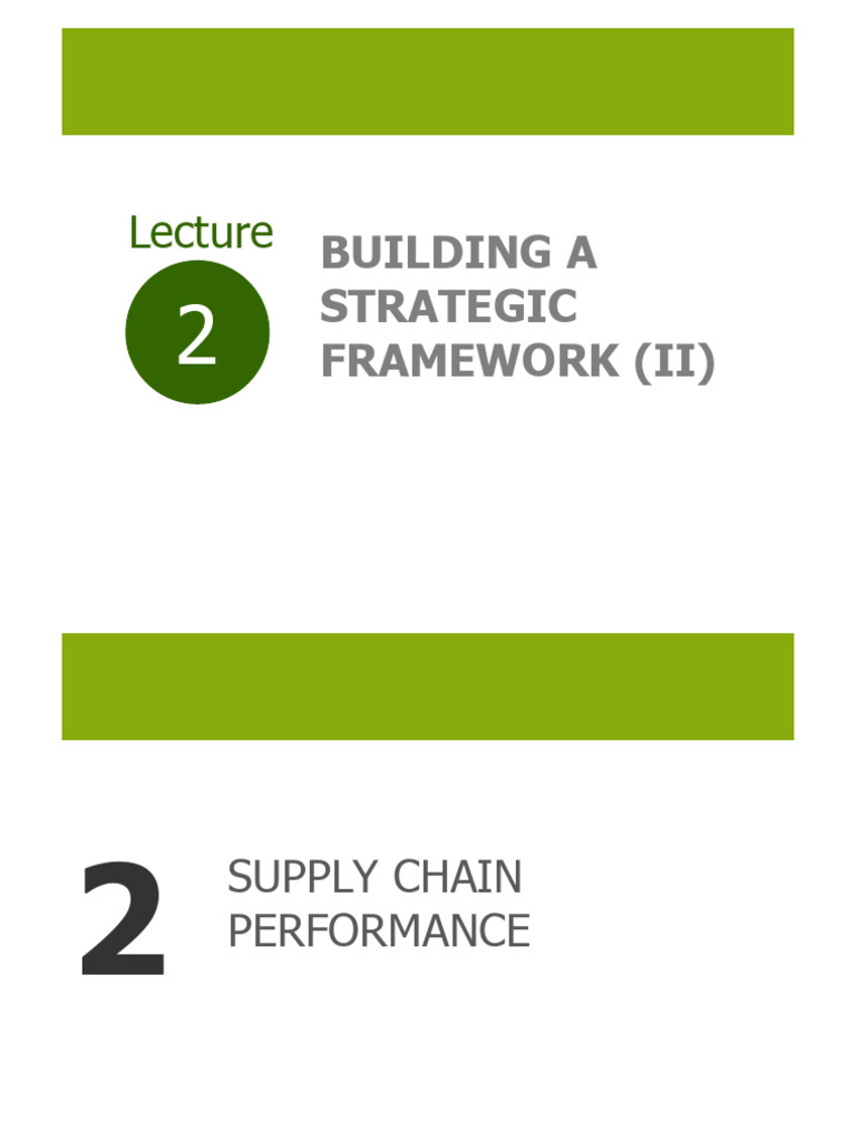 SCM Lecture 2 Building A Strategic Framework - Sheets | PDF | Supply ...