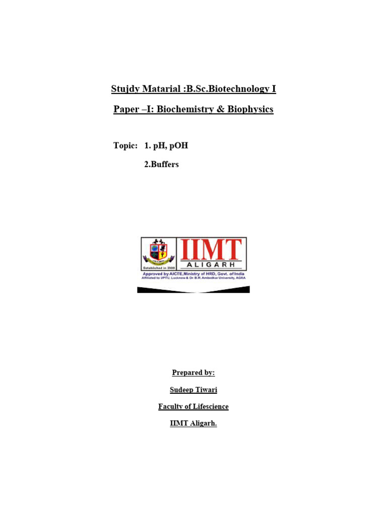 Buffers | Download Free PDF | Ph | Buffer Solution