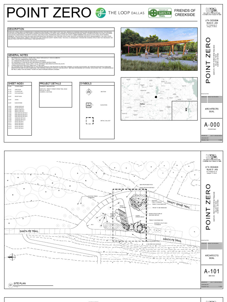 Uta Fall23 Designbuild Pointzero Cds | PDF | Sidewalk | Trail