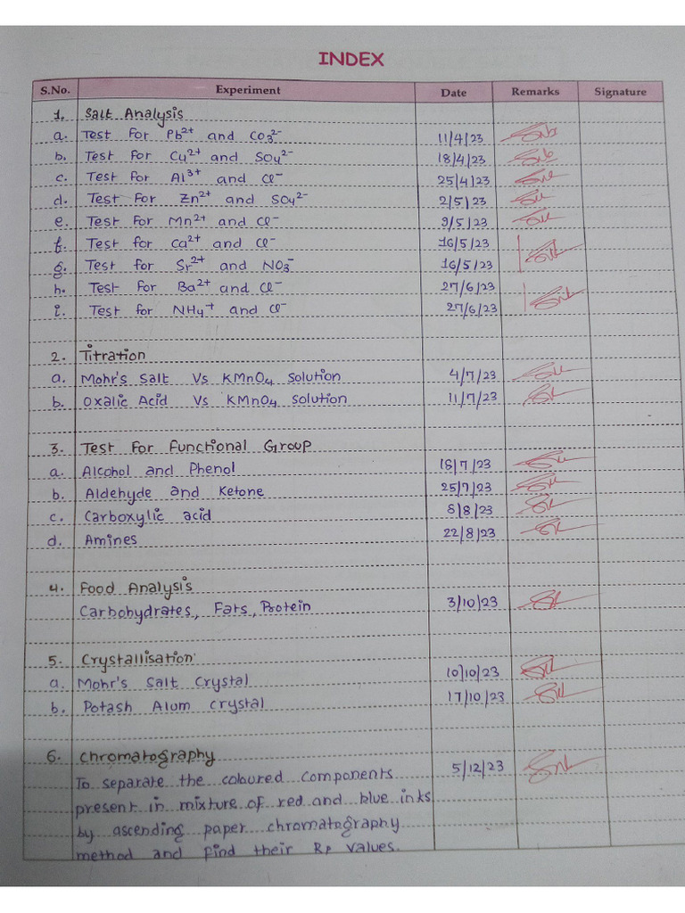 Chemistry Practical File Pdf