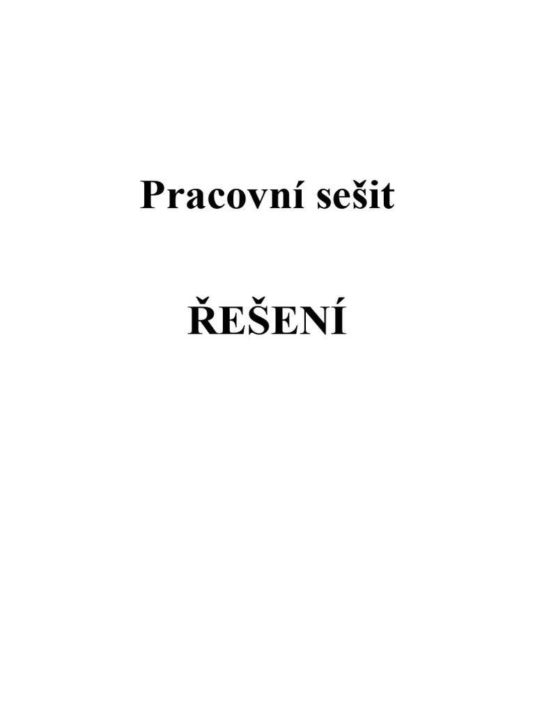 Pracovni Sesit - RESENI Miskar | PDF