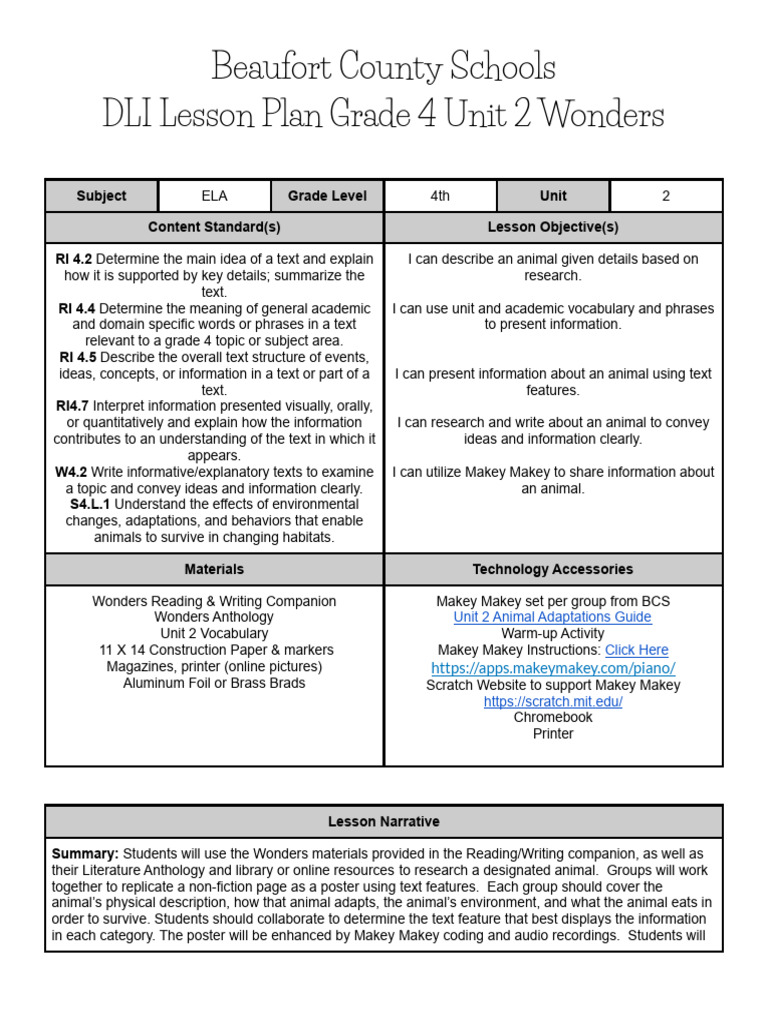 GR 4 Unit 2 qKcsWHa | PDF