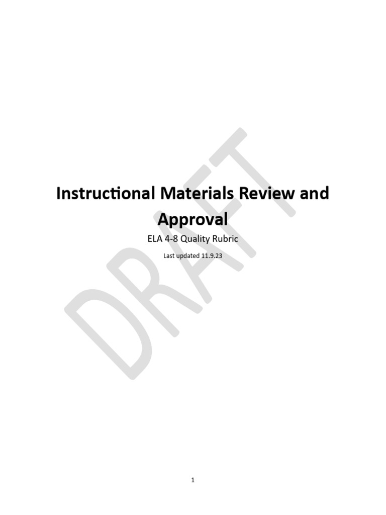 Accessible Imra Ela 4 8 Rubric Final Sboe | PDF | Reading Comprehension ...