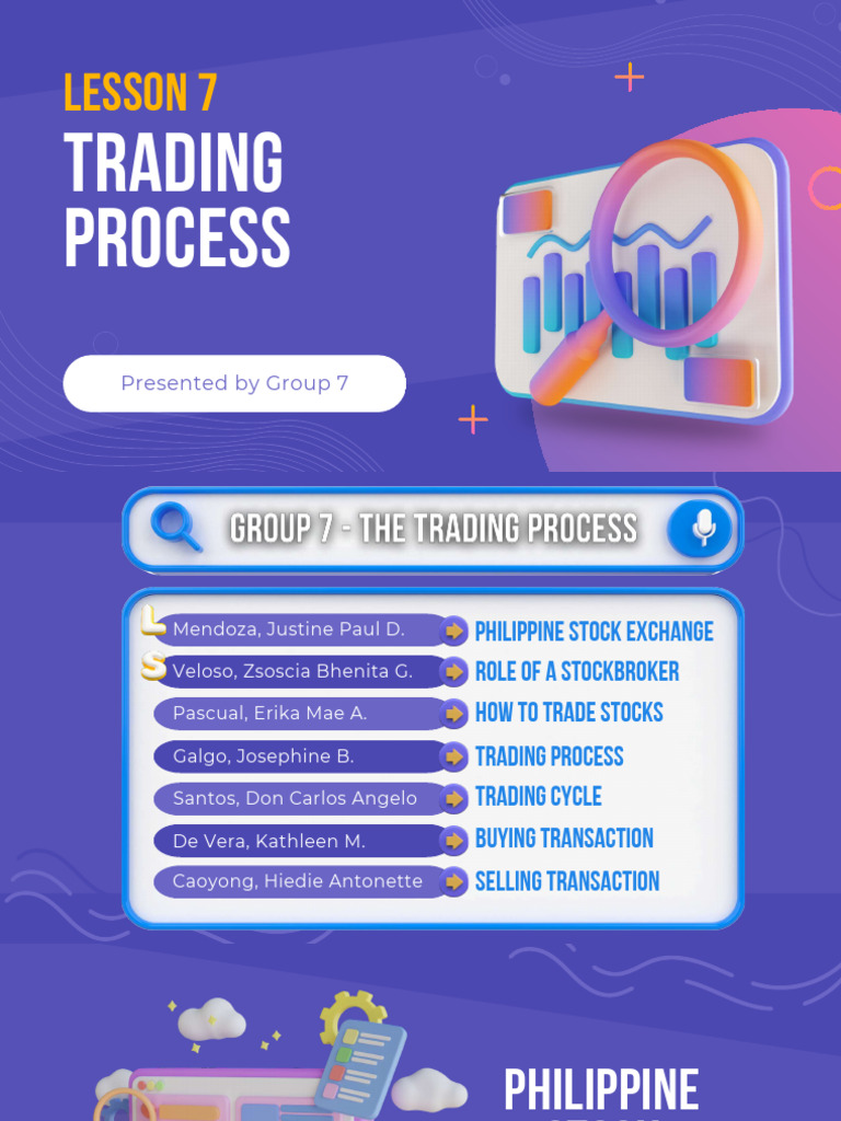 Trading Process - Group 7 | PDF | Stocks | Stockbroker