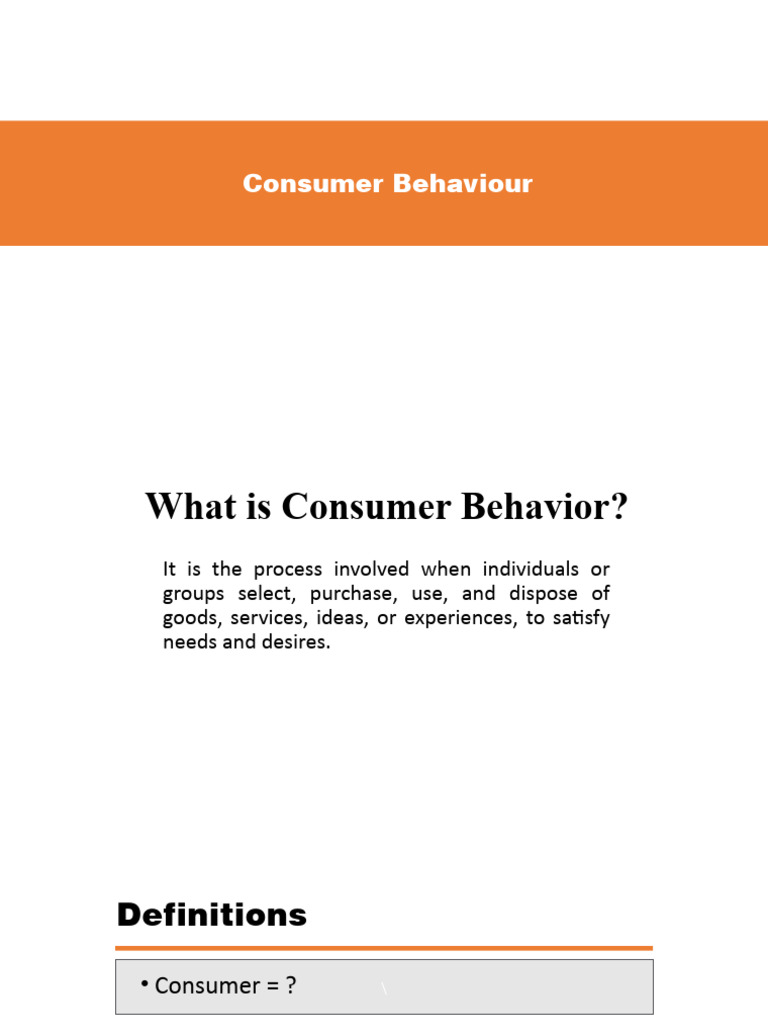 Day 2 Consumer Behaviour | PDF | Consumer Behaviour | Behavior