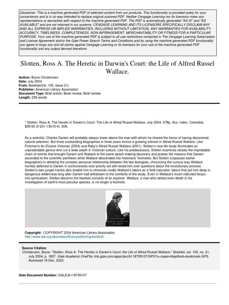 Filename Slotten Ross A The Heretic in PDF | PDF